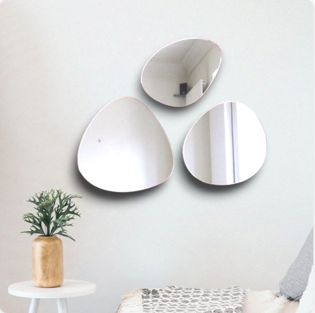 Set of Pebbles Large Acrylic Mirror Wall Art Many Size Options bespoke ...