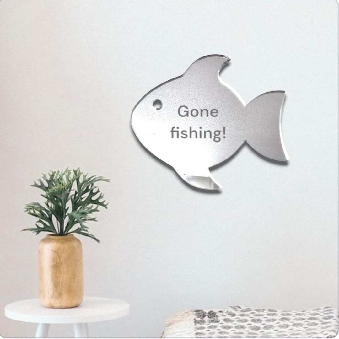 Fish With Eye Large Acrylic Mirror Wall Art - Many Size Options, Plain ...