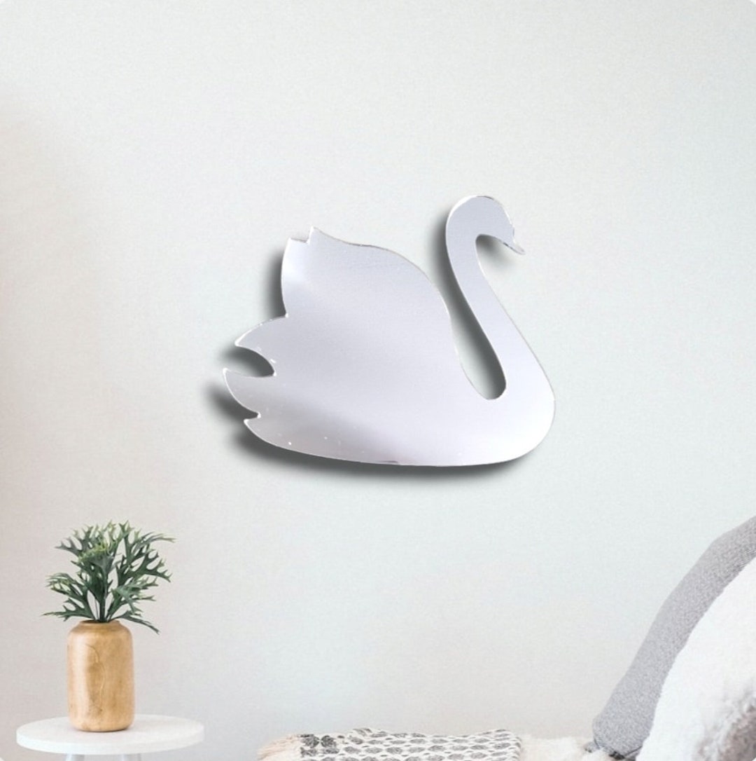 Swan Large Acrylic Mirror Wall Art - Many Size Options (custom Sizes ...