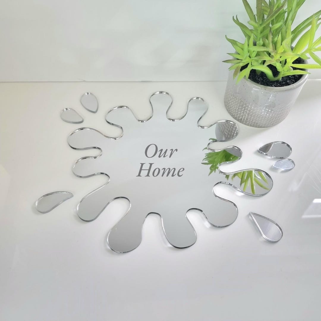Splash Acrylic Mirror Wall Art Many Size/colour Options, Plain or ...