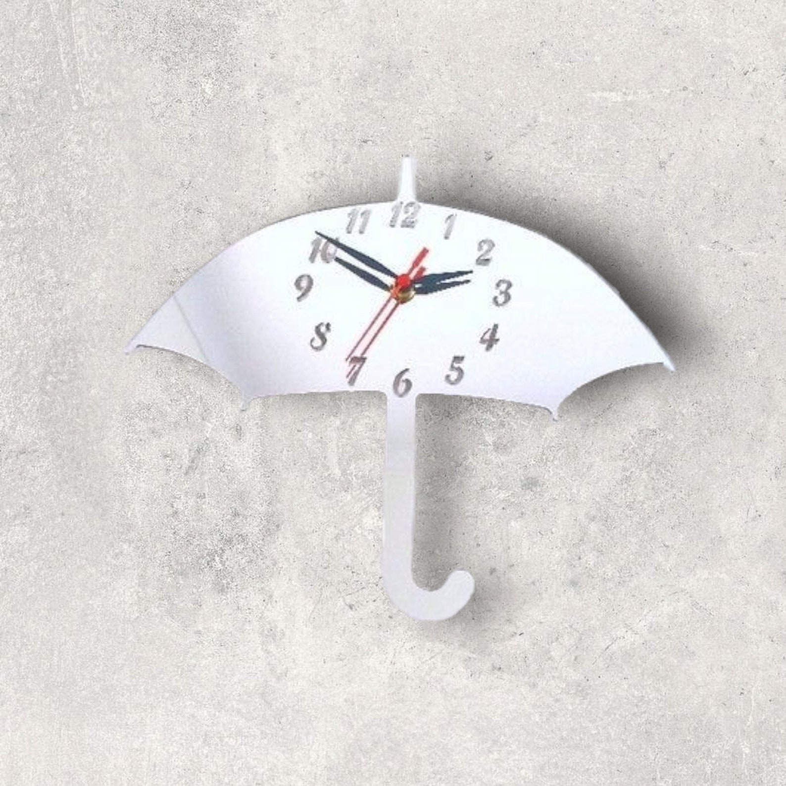 Umbrella Acrylic Clock – Many Colours Available (bespoke Shapes and ...