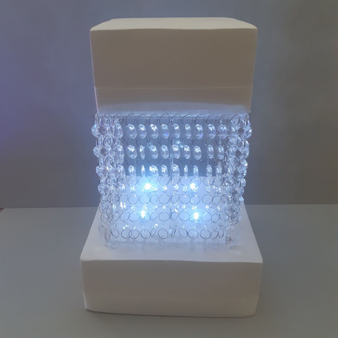 Crystal Style Acrylic Cake Stand Kit With LED Lights and Crystals ...