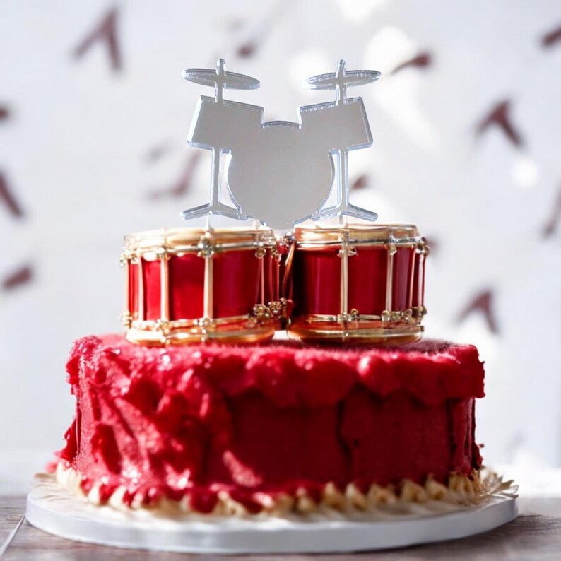 Drum Kit Shaped Cake Toppers, Colours, Custom Shapes, Sizes & Engraving ...