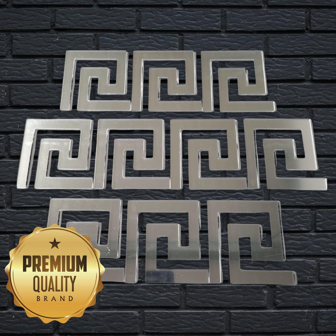Silver Geometric Greek Key Tiles (eternity & Unity, the Meander) - Many ...