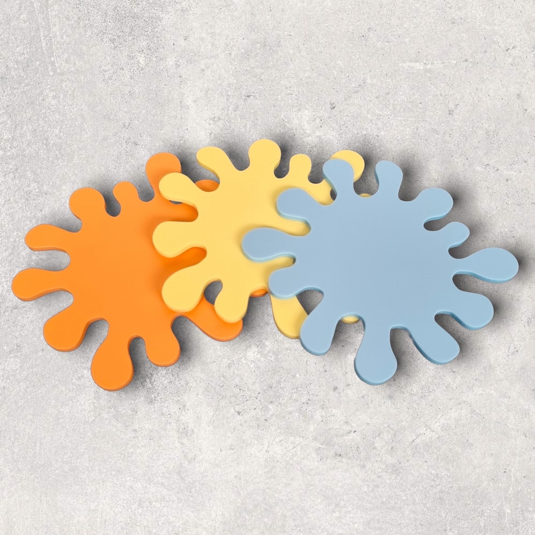 Placemats & Coasters, Puddle Shaped Many Solid Colour Choices ...