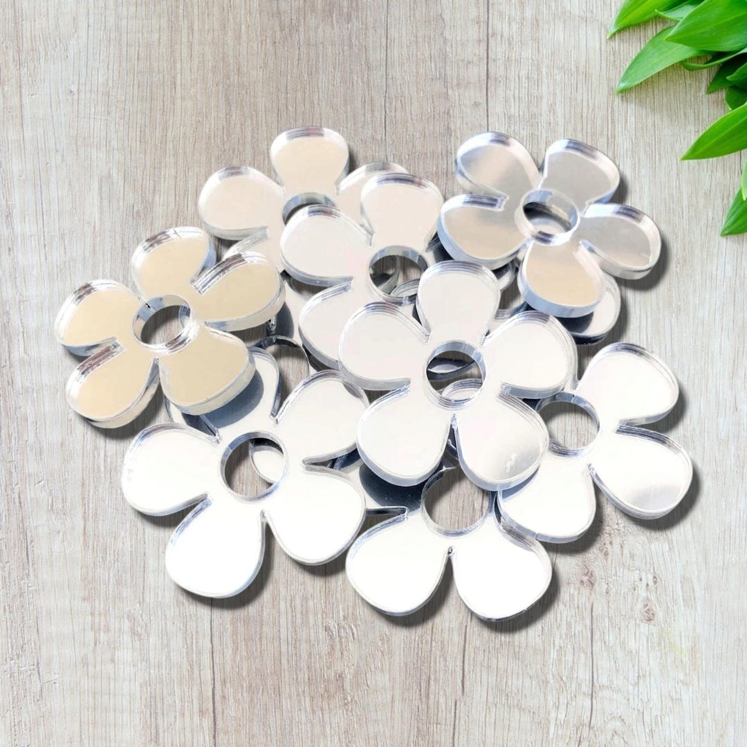 Daisy Flowers Mirror Sets for Crafts & Decorations custom Sizes, Shapes ...