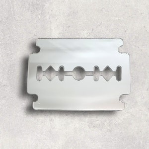 Barber Razer Blade Large Acrylic Mirror Wall Art Many Size Options ...