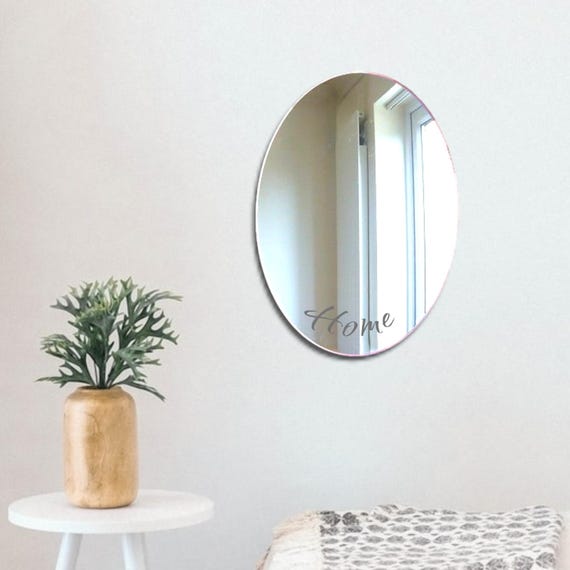 Oval Large Acrylic Mirror Wall Art Many Size Options Plain or Personalised Engraving bespoke Items Made Etsy