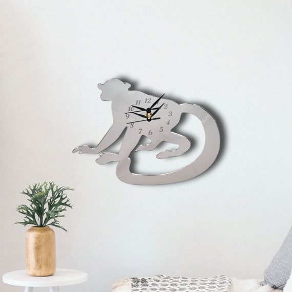 Monkey Acrylic Clock Many Colours Available bespoke Shapes - Etsy
