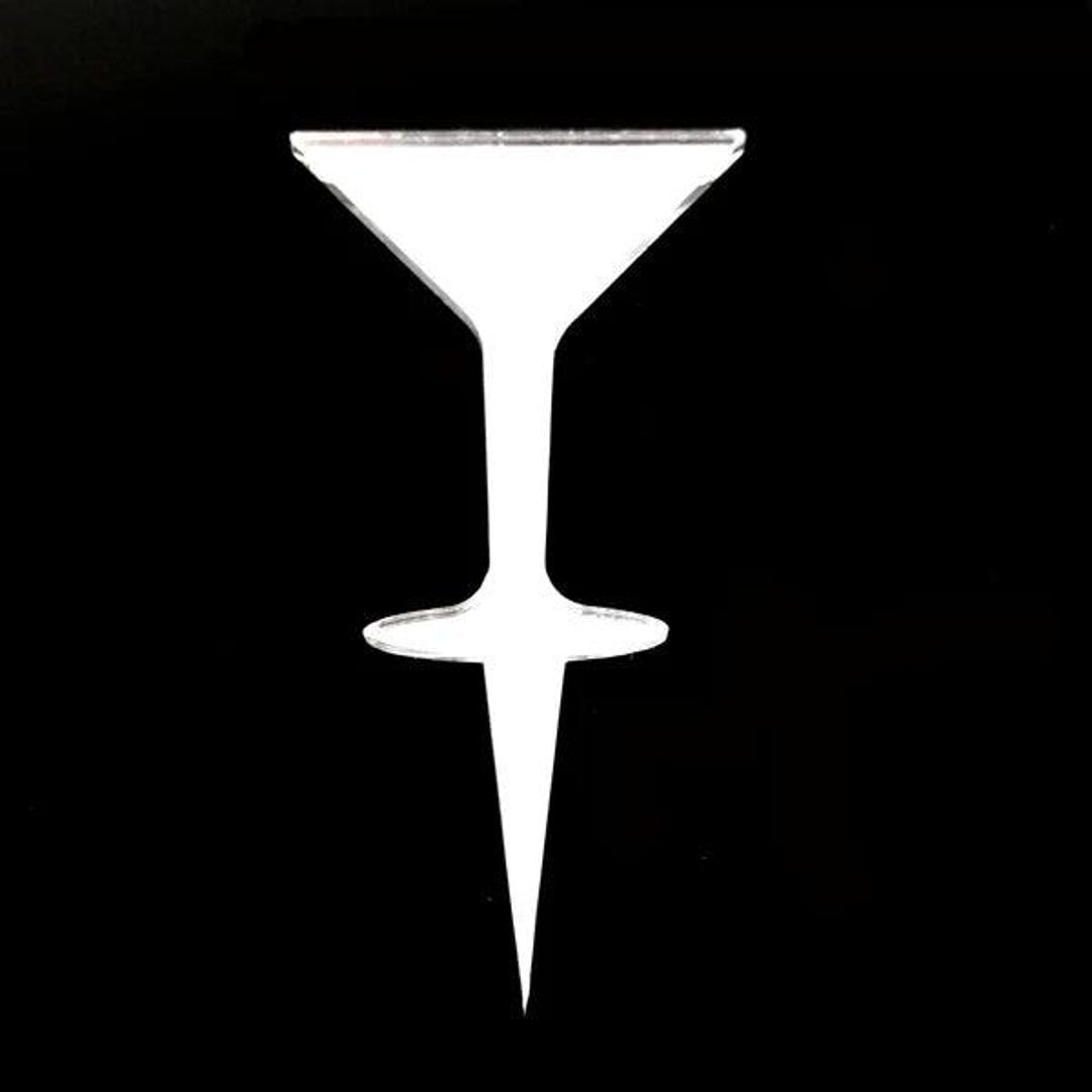 Martini Glass Cake Toppers, Colours, Custom Shapes & Engraving - Etsy