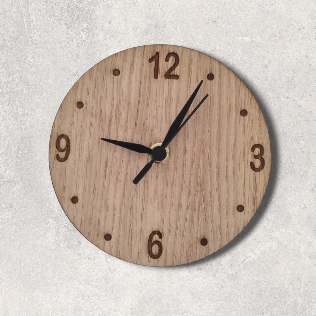 Wood Round Clock – Different Wood Finishes, Custom Sizes & Shapes Made ...
