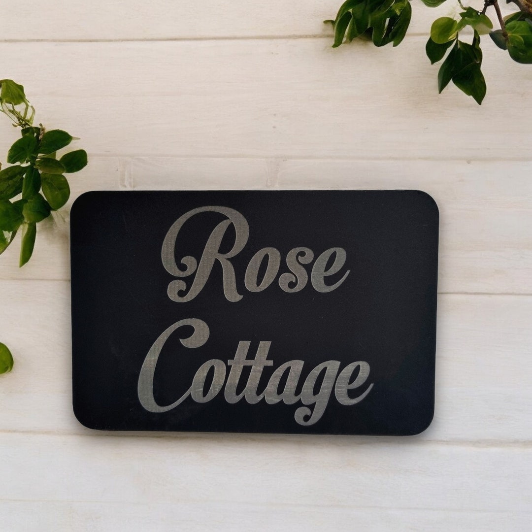 Custom Engraved House Name Signs / Plaques, Personalised Rectangular ...