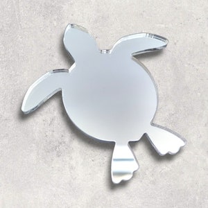 Turtle Large Acrylic Mirror Wall Art - Many Size, Colour Options ...