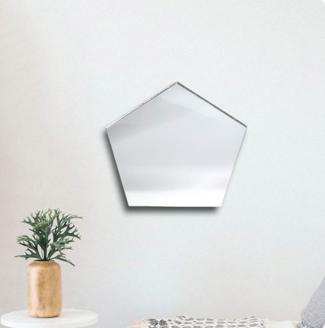 Pentagon Large Acrylic Mirror Wall Art Many Size Options bespoke ...