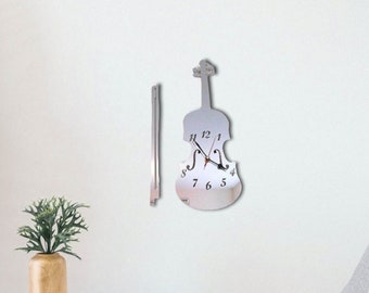 Violin Acrylic Clock - Etsy