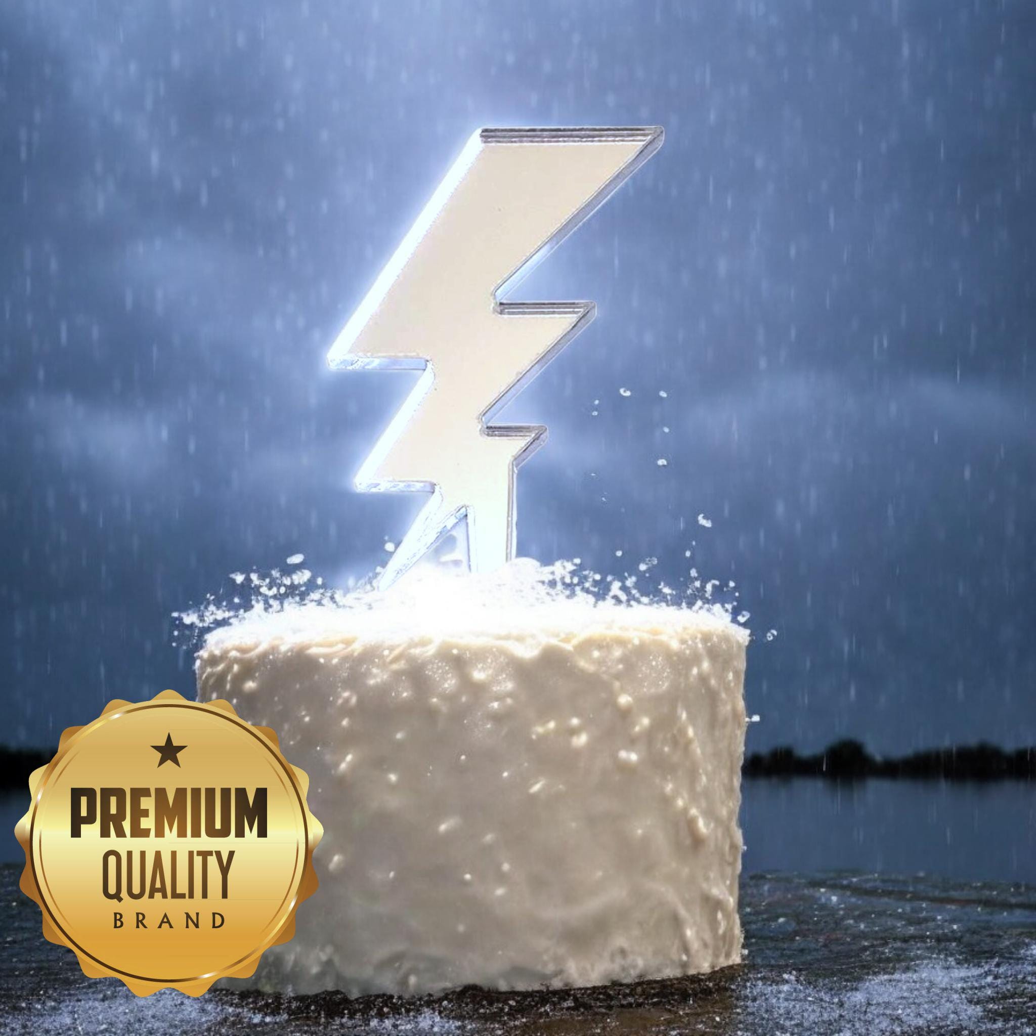 Lightning Cake Toppers, Colours, Custom Shapes & Engraving - Etsy