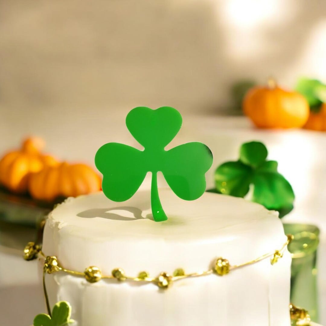 Shamrock Shaped Cake Toppers, Colours, Custom Shapes, Sizes & Engraving ...