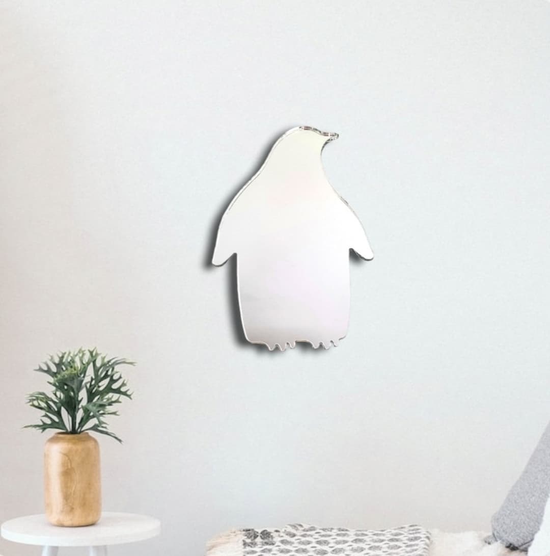 Penguin Large Acrylic Mirror Wall Art Many Size Options bespoke ...