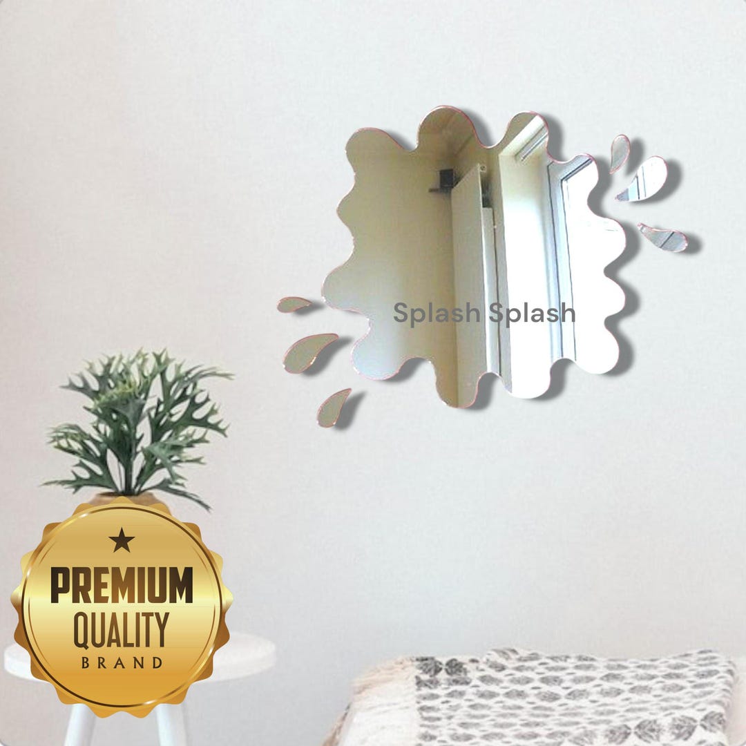Puddle & Six Splashes Large Acrylic Mirror Wall Art - Many Size Options ...