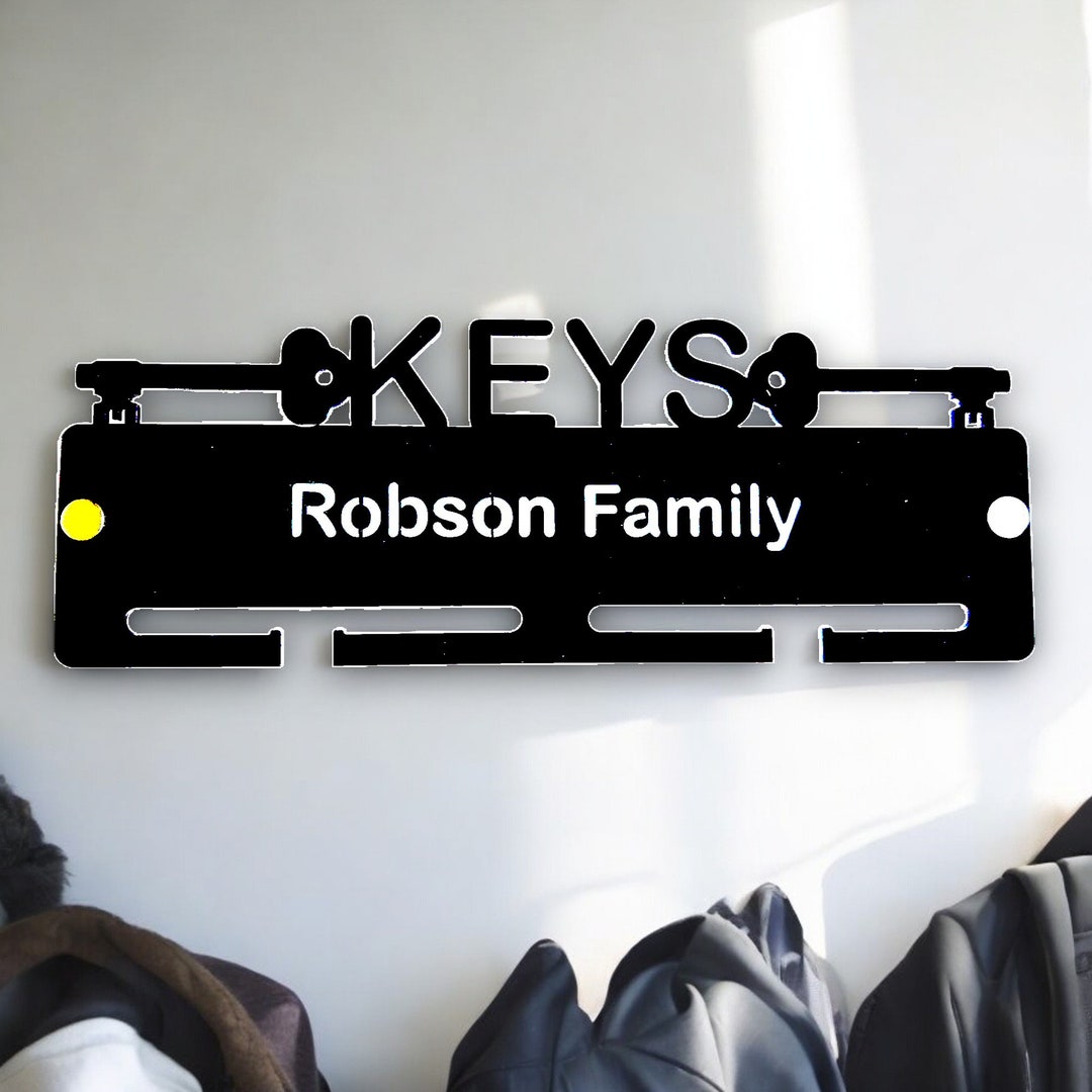 Custom Names Keys Display Hangers - Custom Colours & Wood Options - Etsy