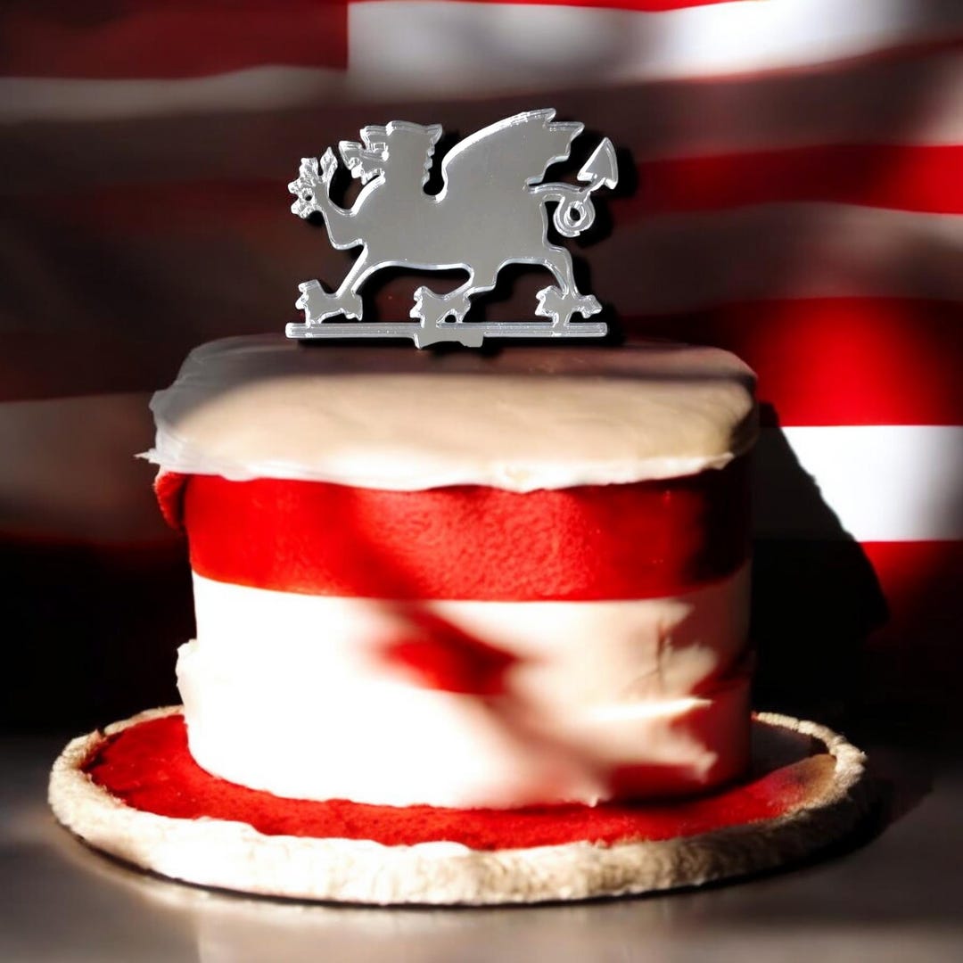 Welsh Dragon Cake Toppers, Colours, Custom Shapes & Engraving - Etsy