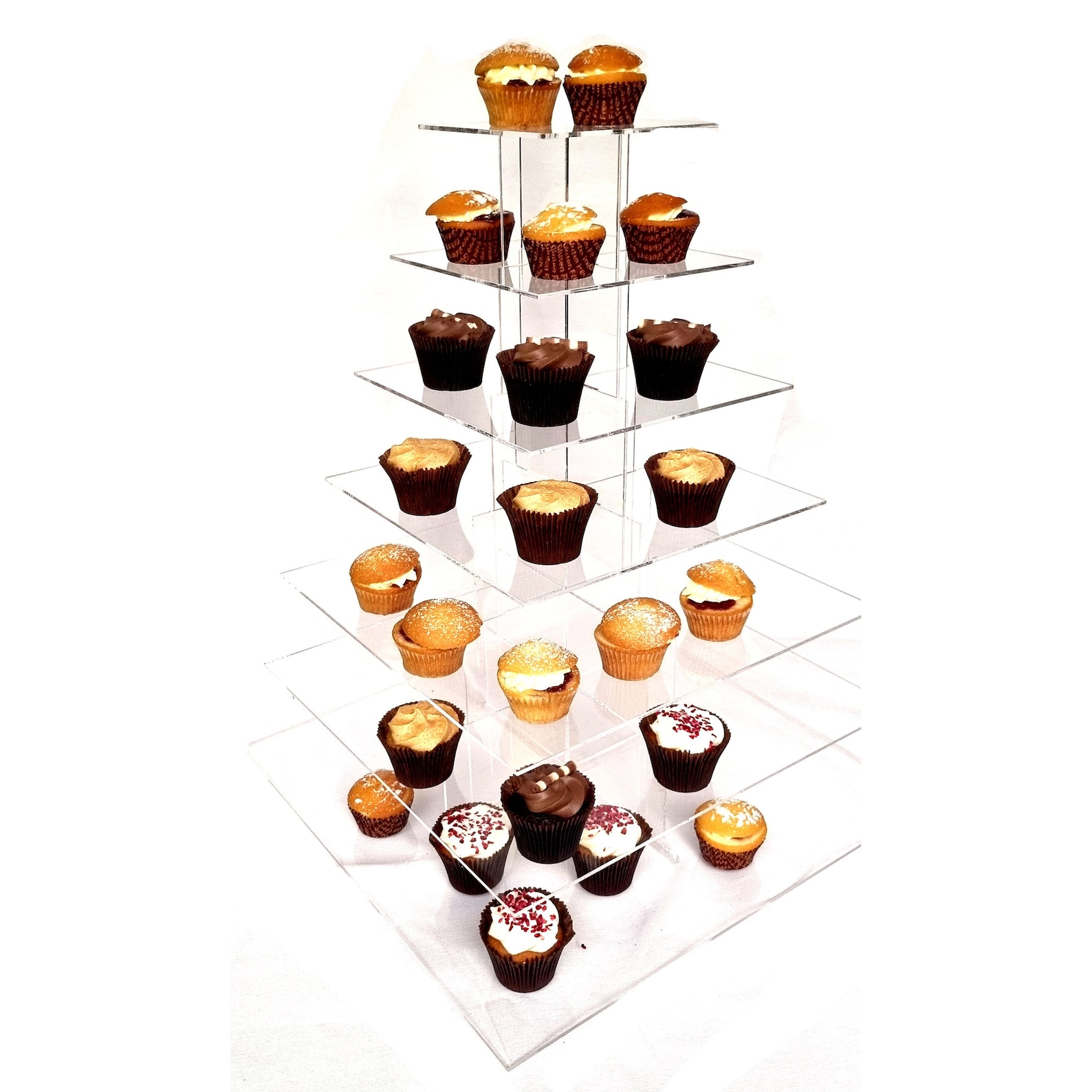 Multi Tier Acrylic Square Cake Stand for Weddings & - Etsy