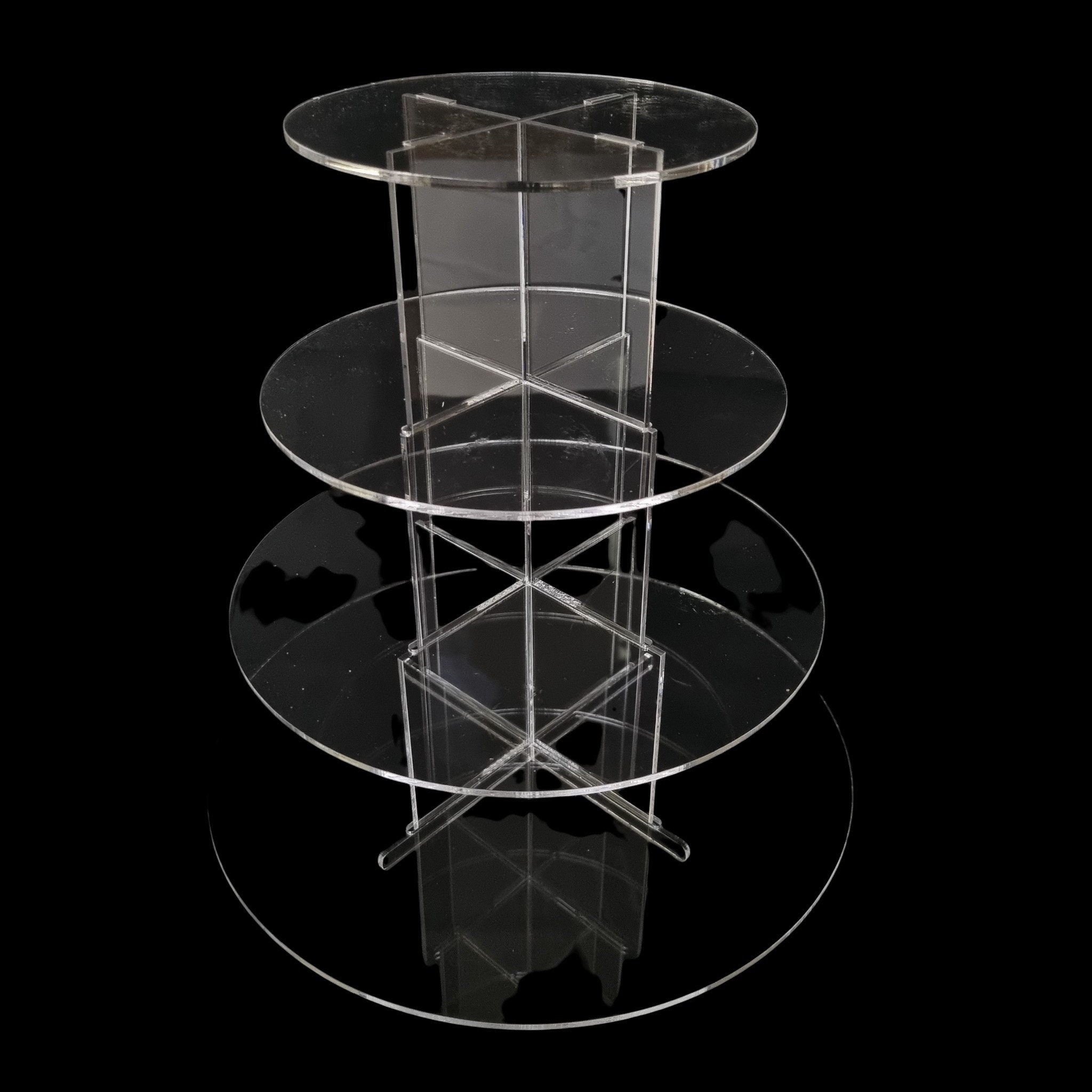 Multi Tier Acrylic Round Cake Stand for Weddings & - Etsy