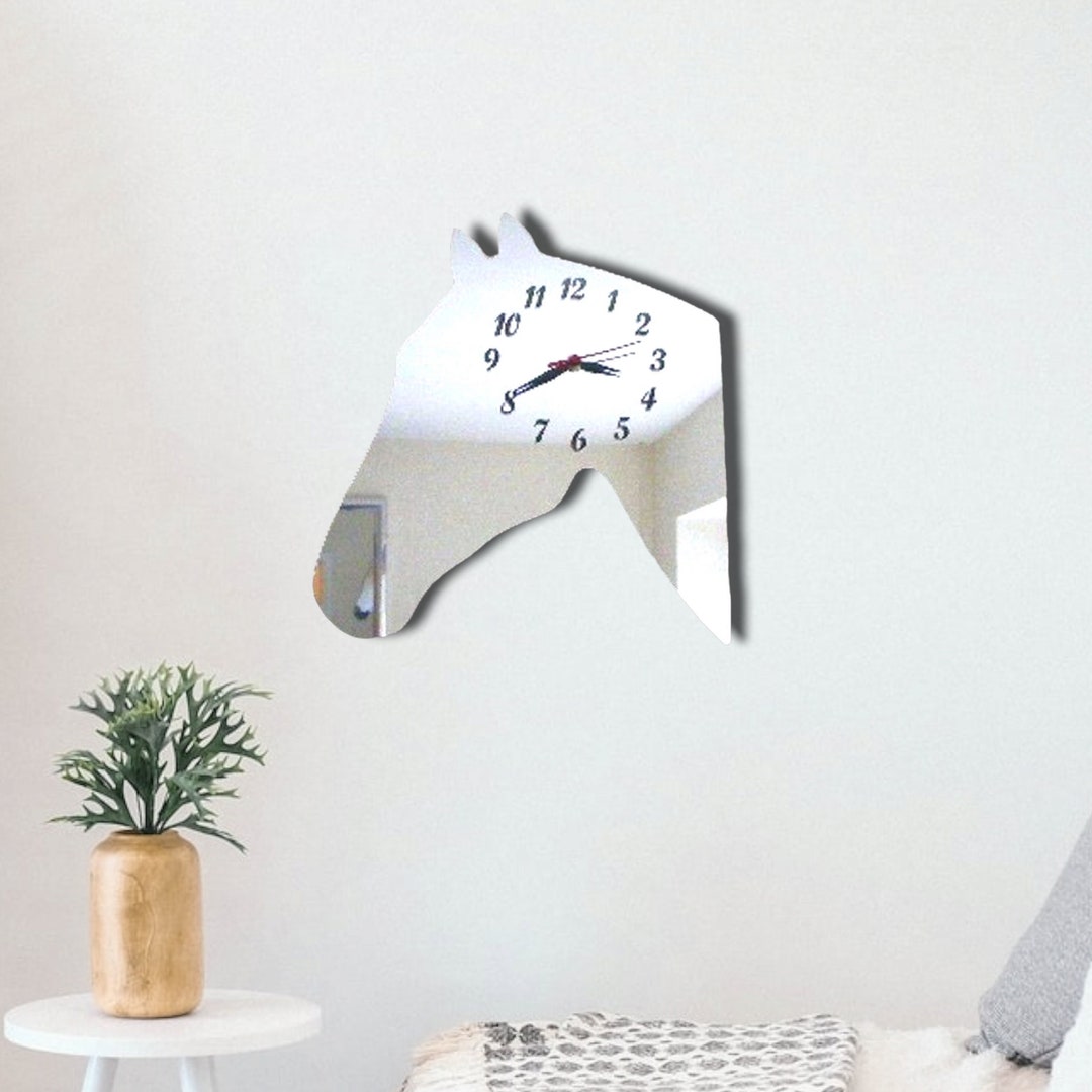 Horse Acrylic Clock – Many Colours Available (bespoke Shapes and Sizes ...