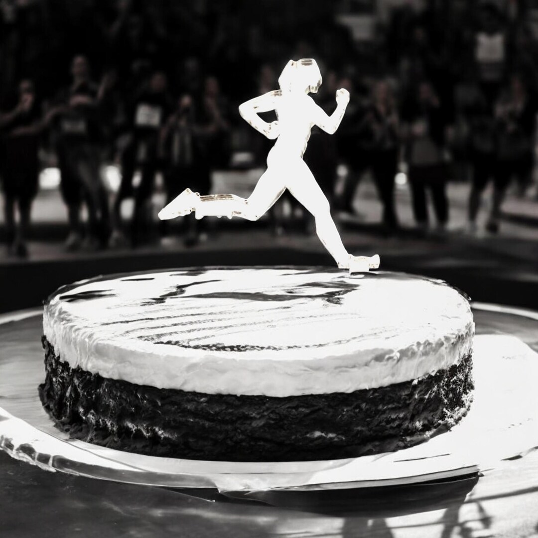 Running Lady Cake Toppers, Colours, Custom Shapes & Engraving - Etsy
