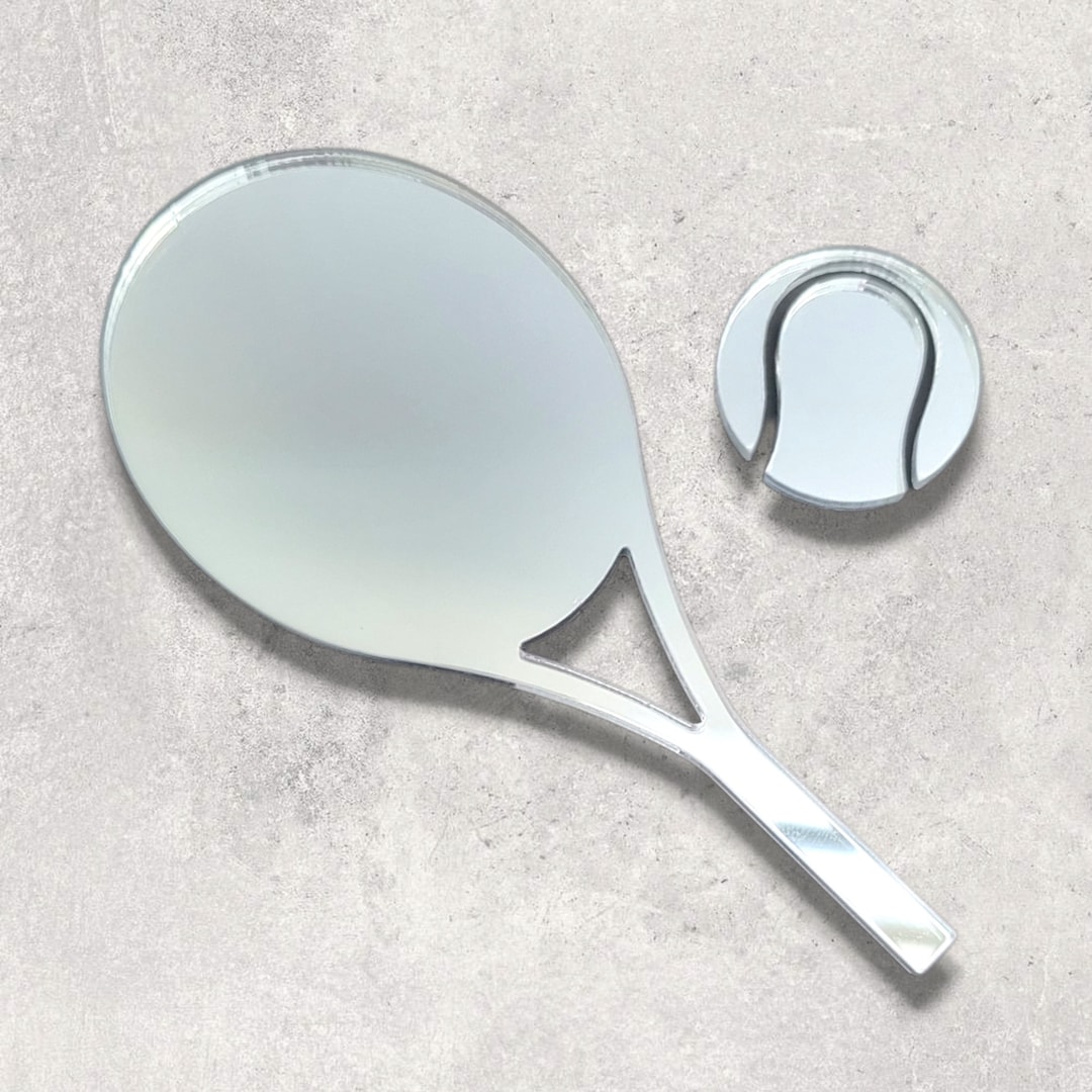 Tennis Racket & Ball Acrylic Mirror Wall Art - Many Size and Colour ...