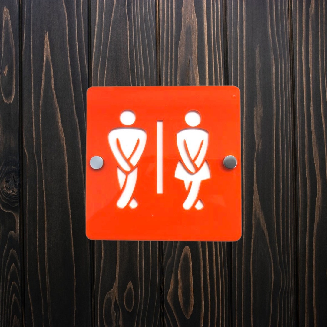 Customised Your Toilet Sign, Round Square or Other Shape Many Colour ...