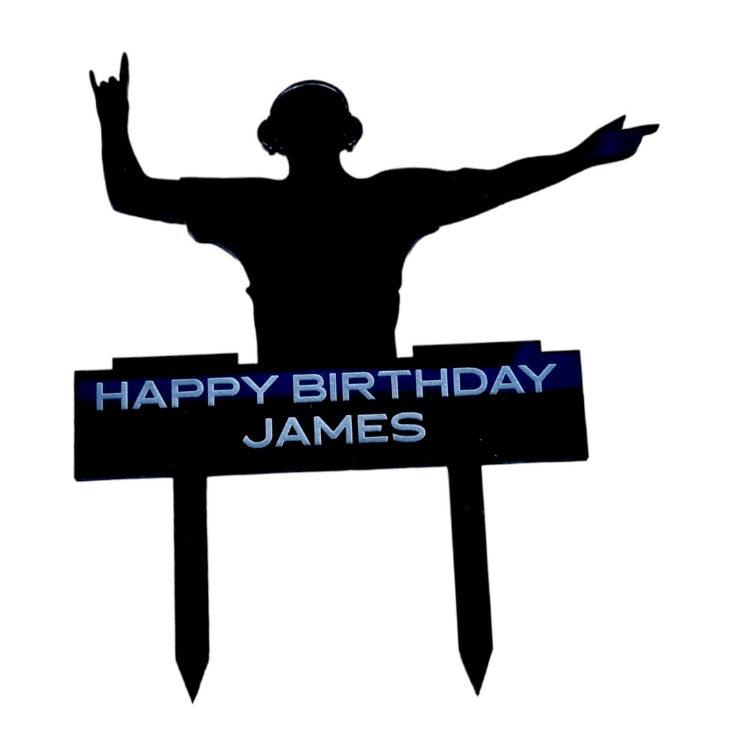 DJ Cake Topper Many Colour and Size Options bespoke Toppers - Etsy