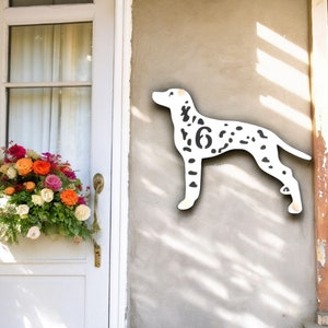 Dalmatian Dog House Number Acrylic Sign - Many Colours (bespoke Signs ...