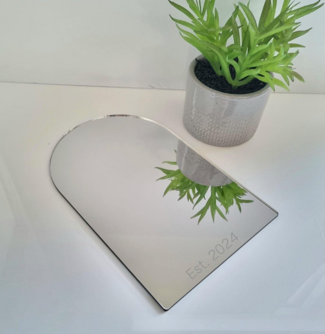 Arch Acrylic Mirror Wall Art -many Size / Colour Options & Personalised ...
