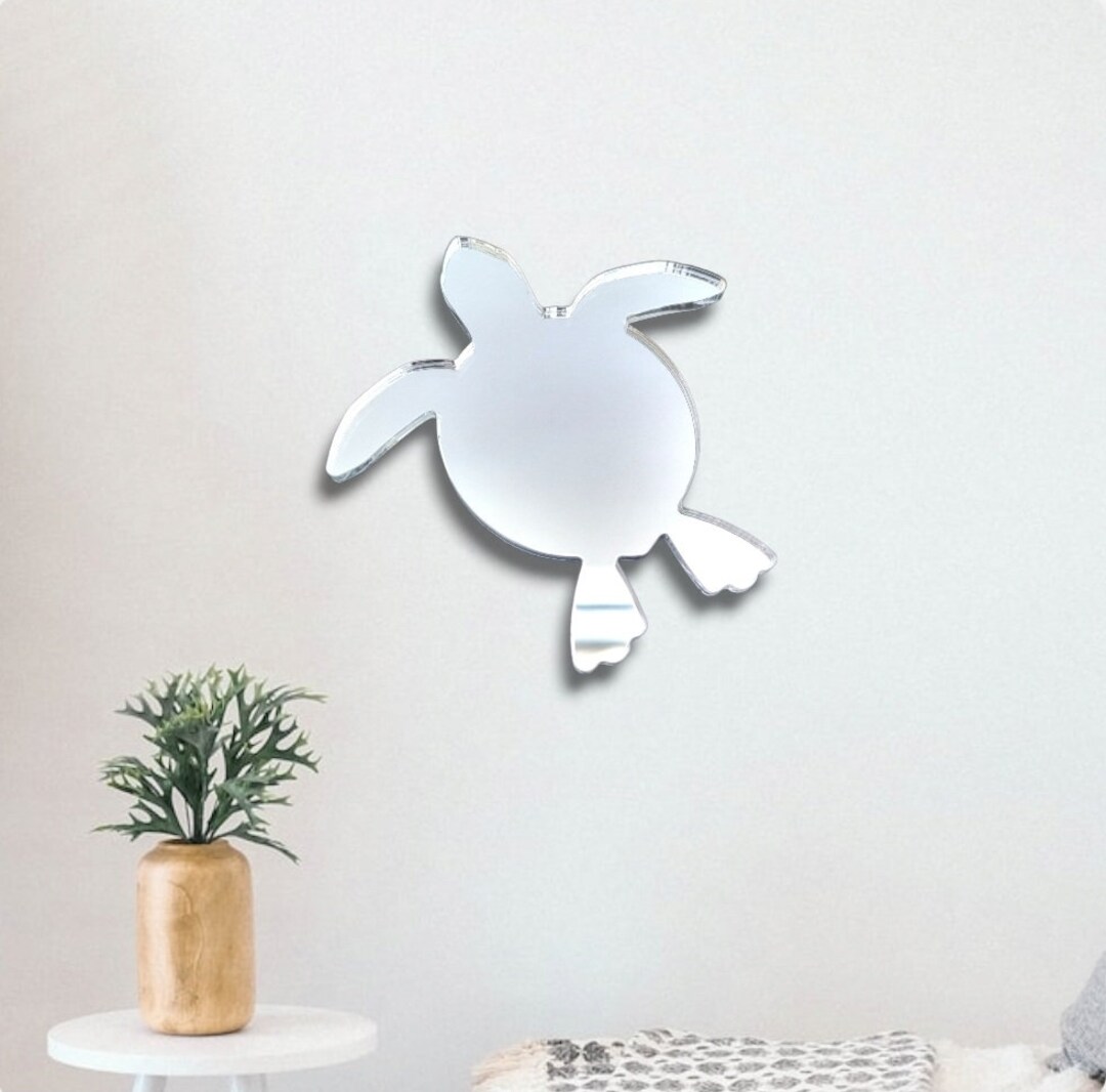 Turtle Large Acrylic Mirror Wall Art - Many Size, Colour Options ...