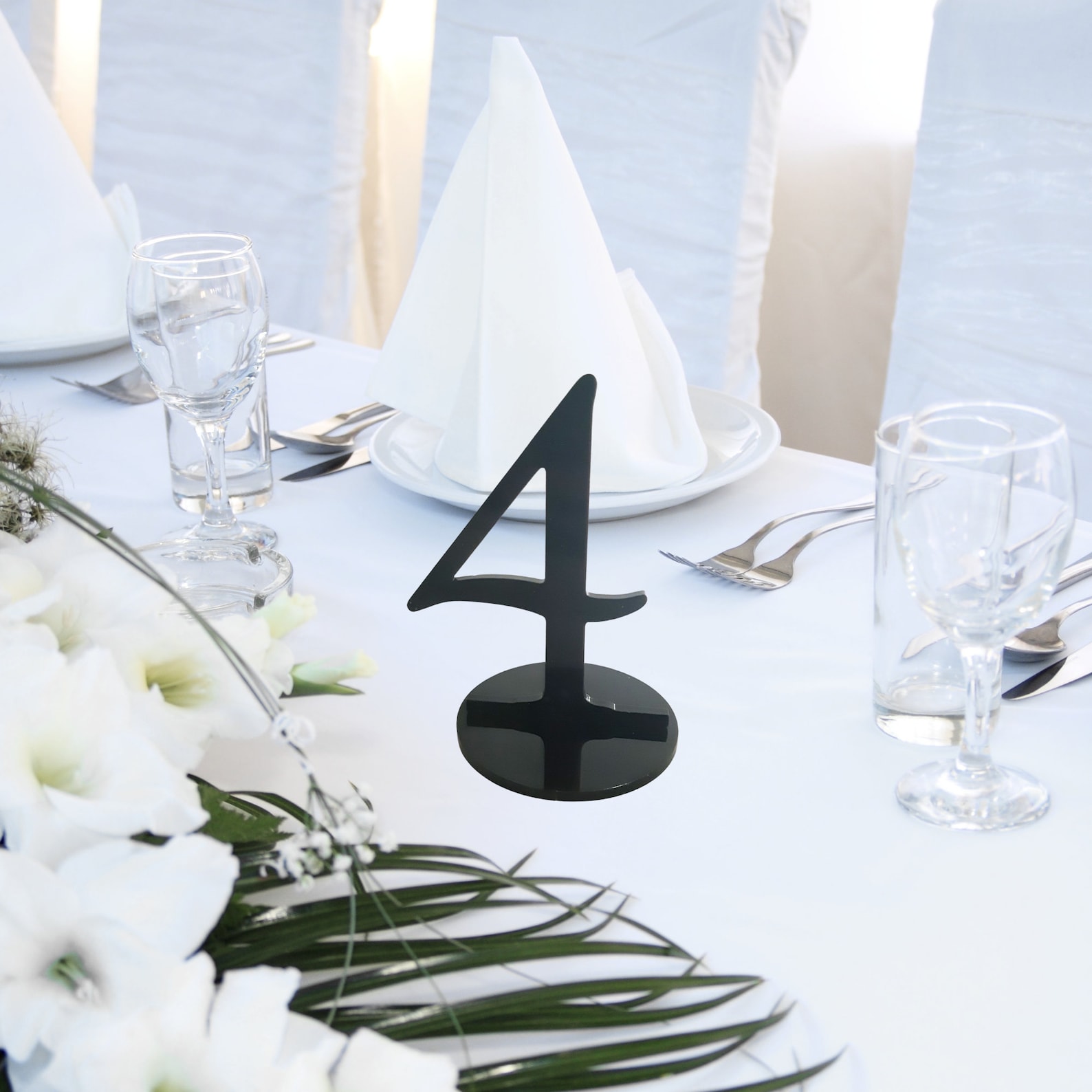 Table Number Stands in Acrylic Mirror and Solid Colours - Etsy UK