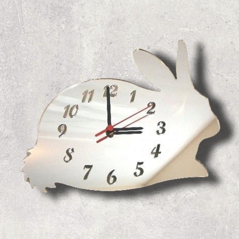 Bunny Rabbit Acrylic Clock Many Colours Available bespoke - Etsy