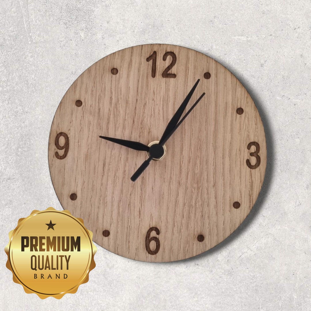 Wood Round Clock – Different Wood Finishes, Custom Sizes & Shapes Made ...