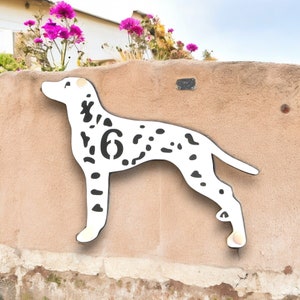 Dalmatian Dog House Number Acrylic Sign - Many Colours (bespoke Signs ...