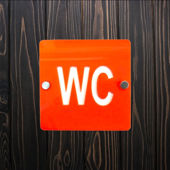 WC Square Toilet Sign Many Colour and Size Options bespoke - Etsy