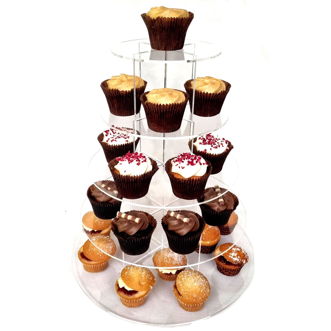 Multi Tier Acrylic Round Cake Stand for Weddings & - Etsy