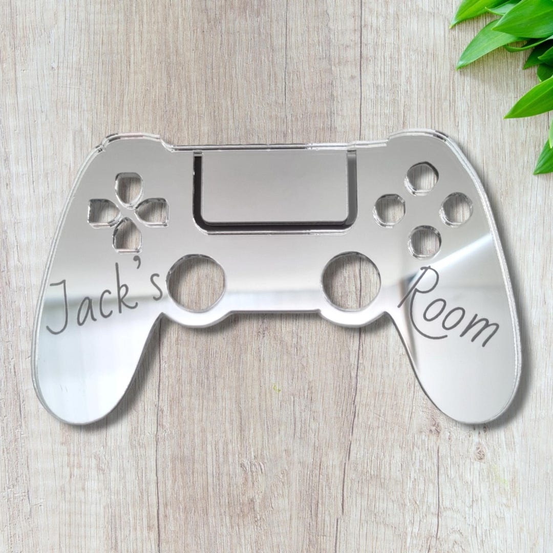Gaming Controller Shaped Personalised Door Sign Mirror - (colour ...