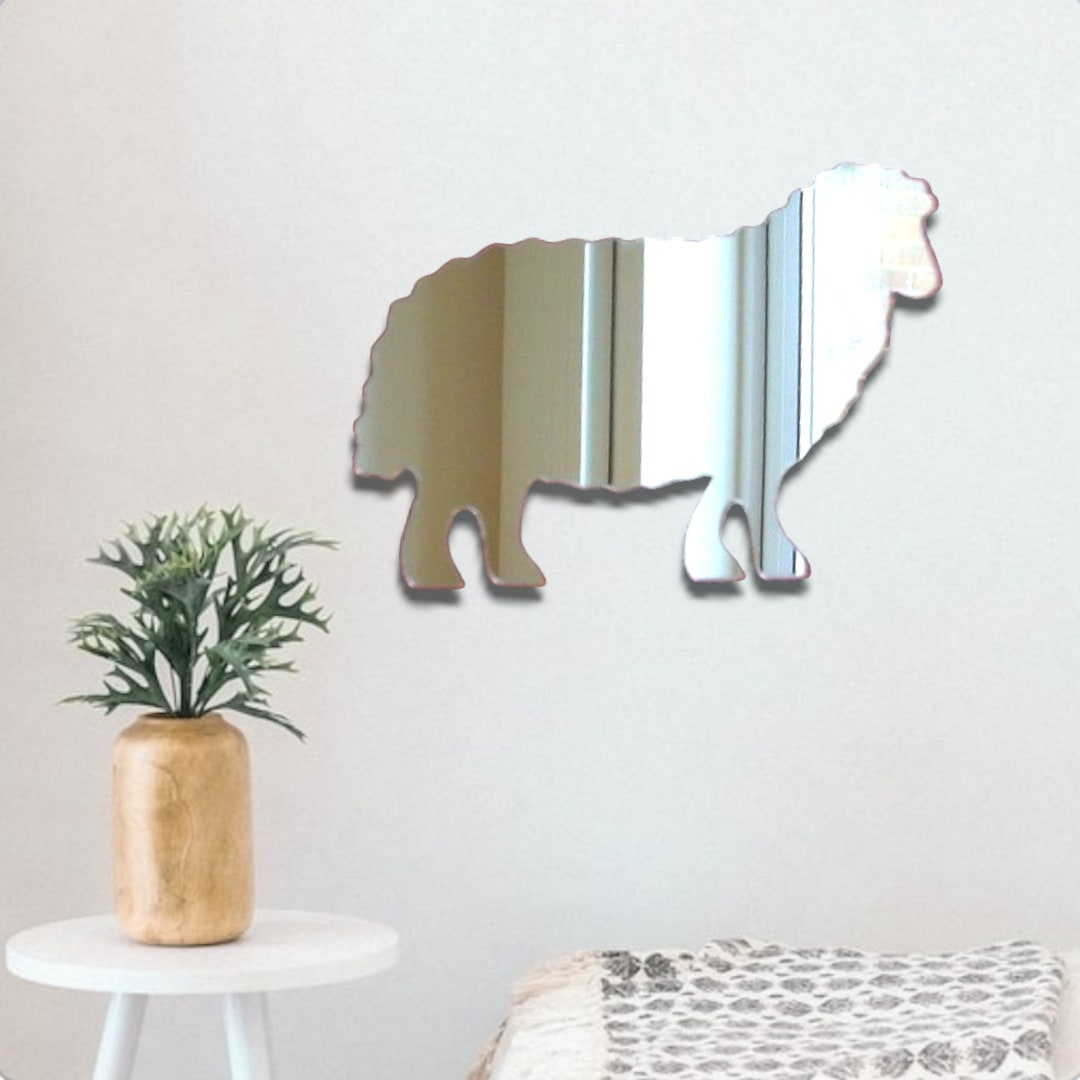 Sheep Large Acrylic Mirror Wall Art Many Size Options bespoke ...