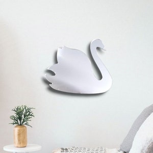 Swan Acrylic Mirror Wall Art - Many Size and Colour Options (bespoke ...