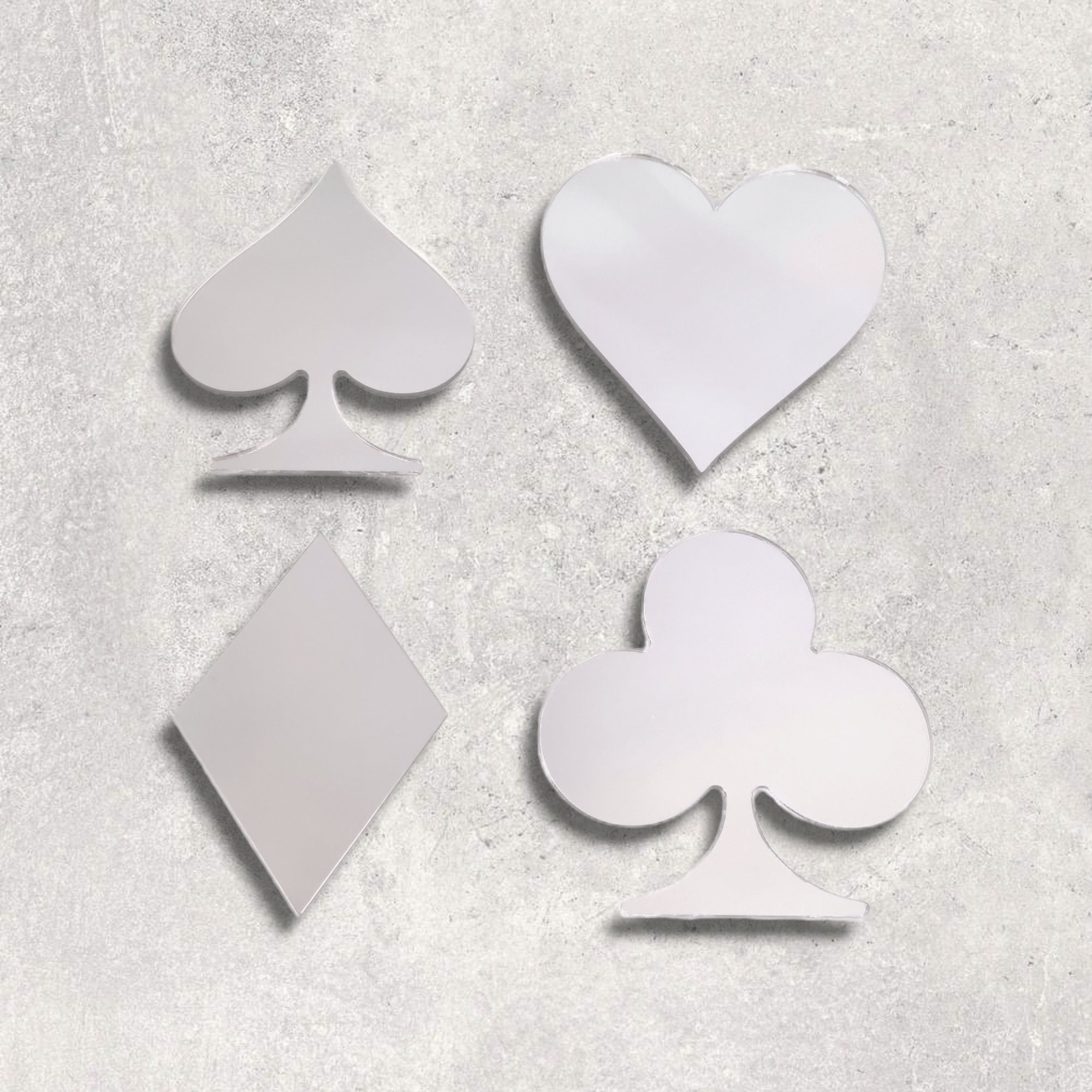 Playing Card Symbols Acrylic Mirror Wall Art: Poker Room Decor - Etsy