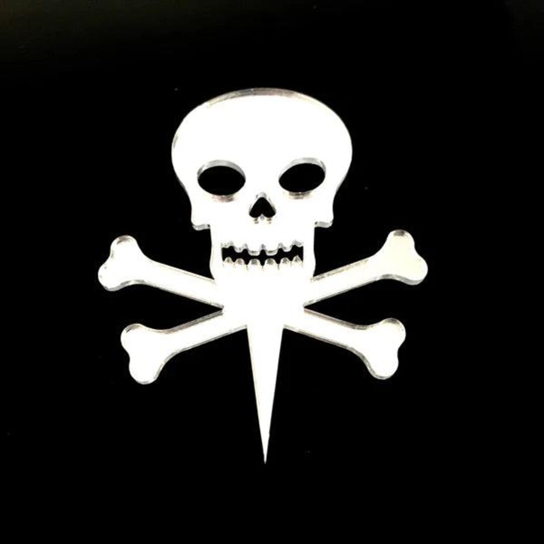 Skull and Crossbones Cake Toppers, Colours, Bespoke Shapes & Customised ...