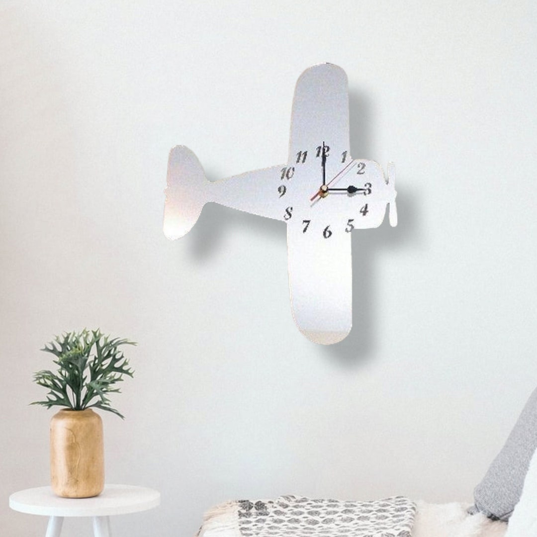 Bi Plane Acrylic Clock - Many Colours Available (bespoke Shapes and ...