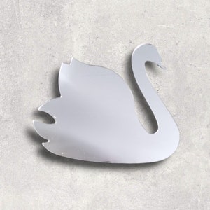 Swan Acrylic Mirror Wall Art - Many Size and Colour Options (bespoke ...