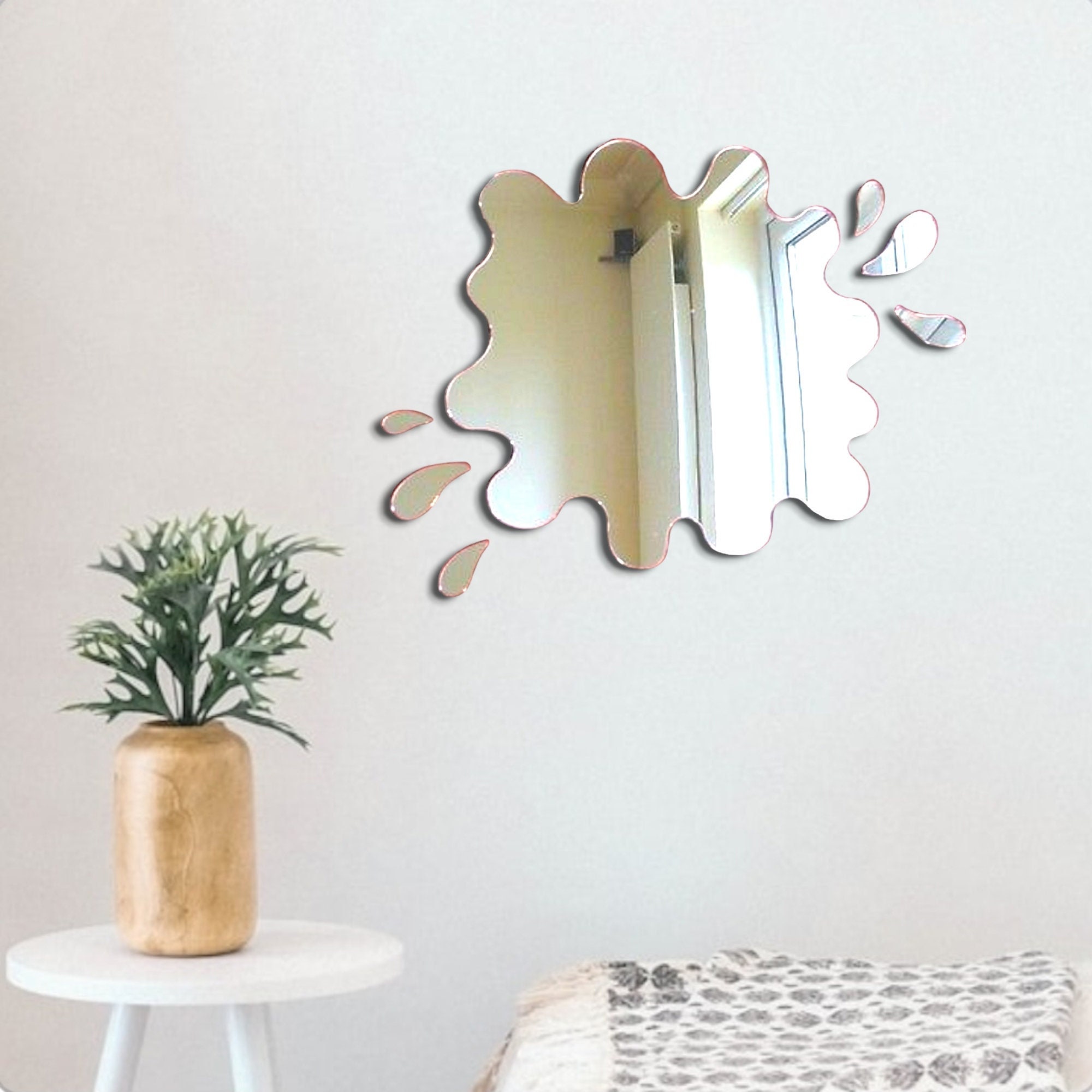 Acrylic Puddle Mirror With Splashes: Personalized Wall Art - Etsy