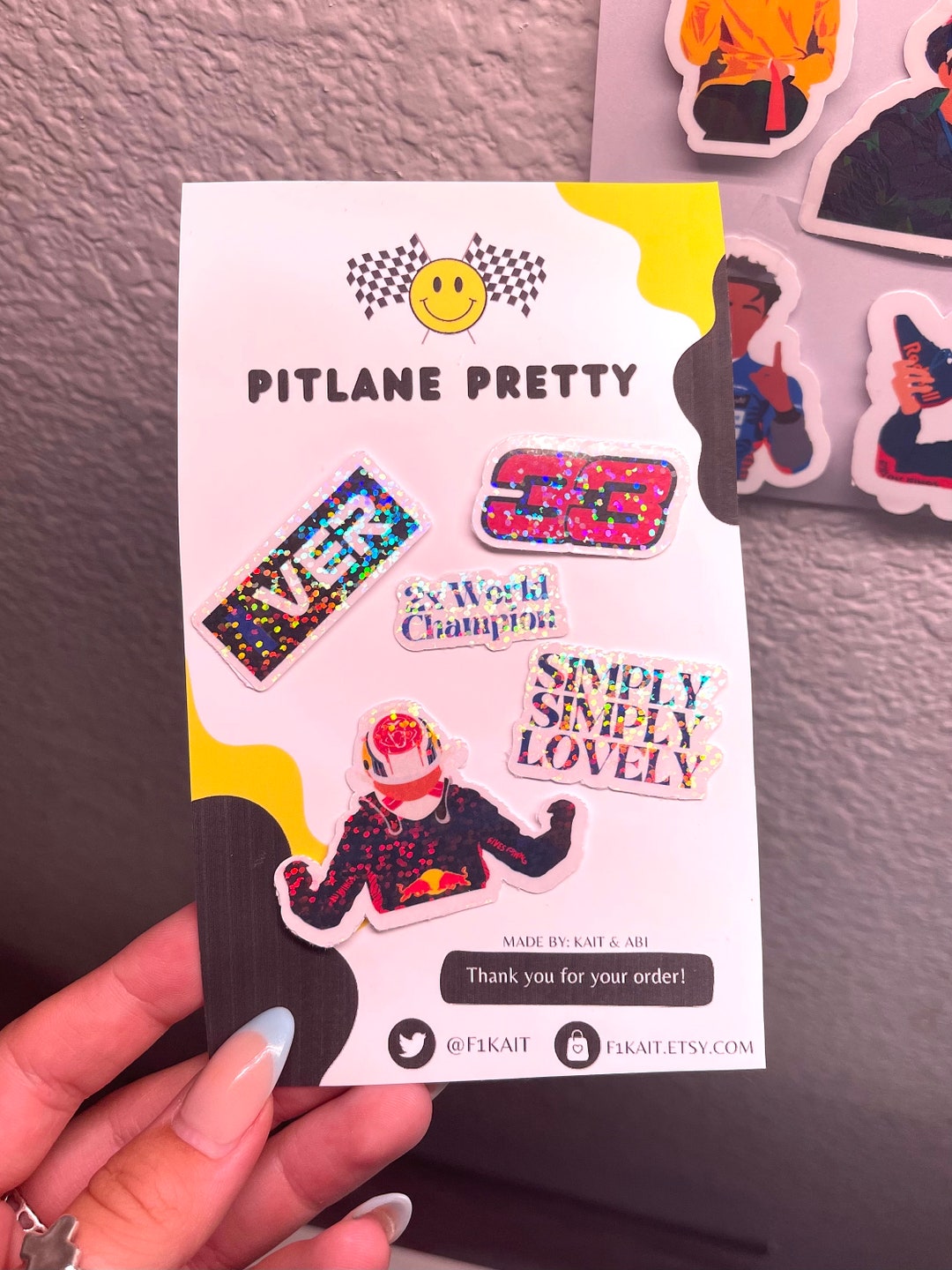 Max Verstappen Sticker Combo Pack HOLOGRAPHIC Cute F1 Stickers - Etsy